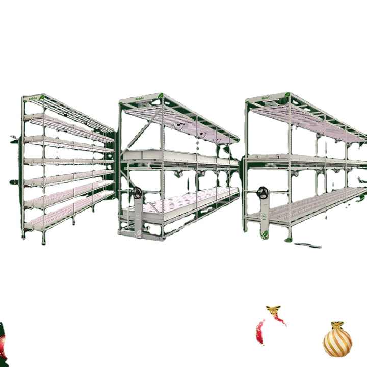 Mobile Vertical Hydroponic Growing Rack with LED, Irrigation ...