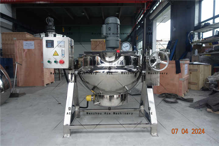 Ace Factory Supply Industrial Jacketed Kettle With Agitator Gas Cooking ...