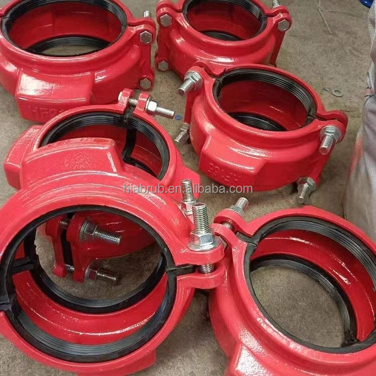 Fire Pipe groove Clamp Ductile Iron Rigid Steel Clamp Pipe Hoop Fire ...