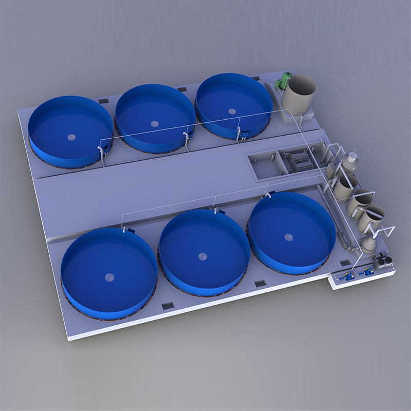 Qihangras Fish Farming Water Filter System - 10M3 Capacity