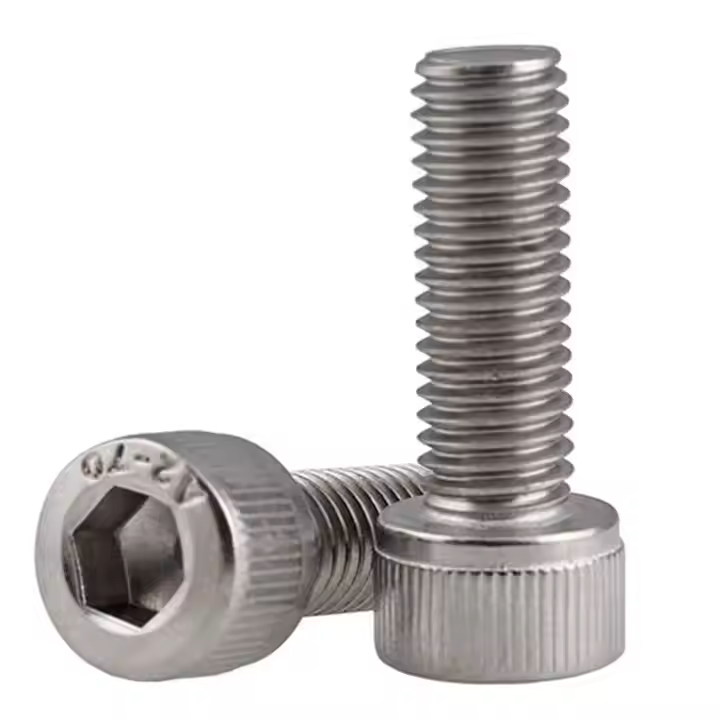 Custom DIN 912 Stainless Steel 304 Knurled Hex Socket Head Machine Screws with Metric Thread ...