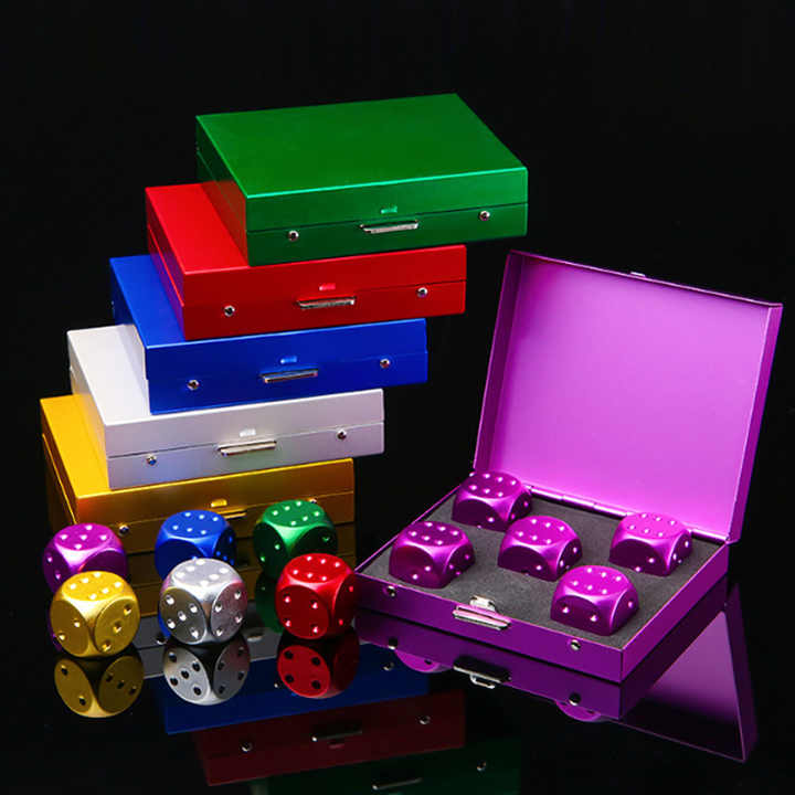 Aluminium 6 Sides Custom Colour Engrave Dice Wholesale