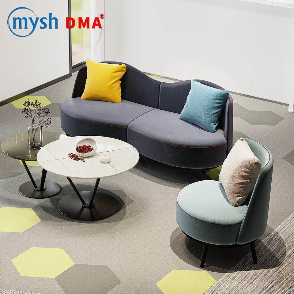 Modern Wave Creative Design Small Sofa Combination Set