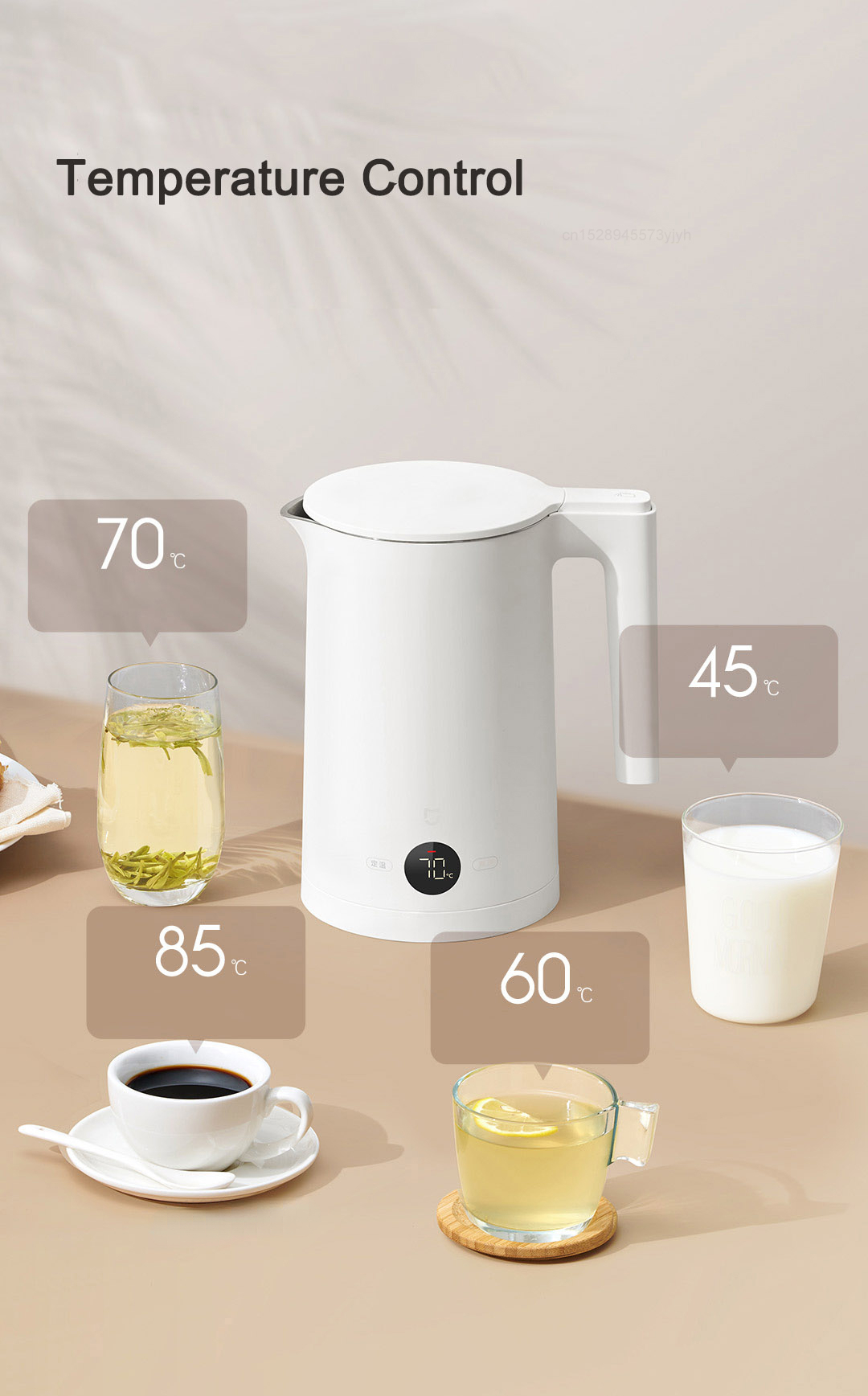Xiaomi Mijia Thermostatic Electric Kettle 2 LED Display Four Keep Warm ...