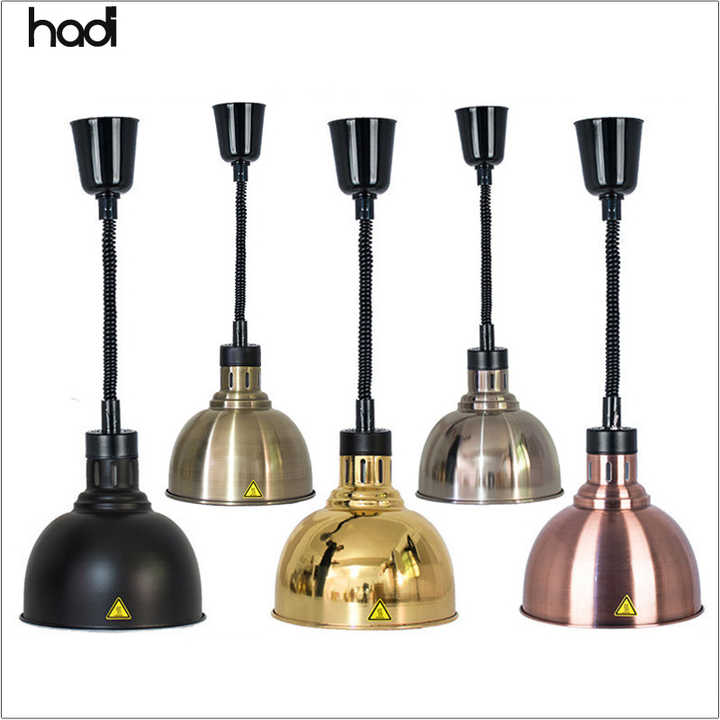 HADI 250W Antique Stainless Steel Heat Lamp Modern Round Low Wattage ...
