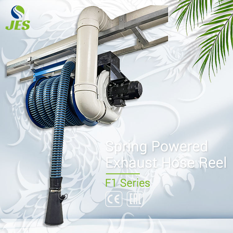 Retractable Spring Hose Reel Exhaust Extraction Vehicle Repair ...