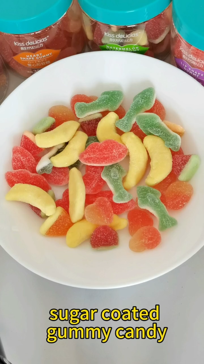 China Famous Brand Gummy Soft Candy Sweet Sour Gummy Candy Sugar Coated ...