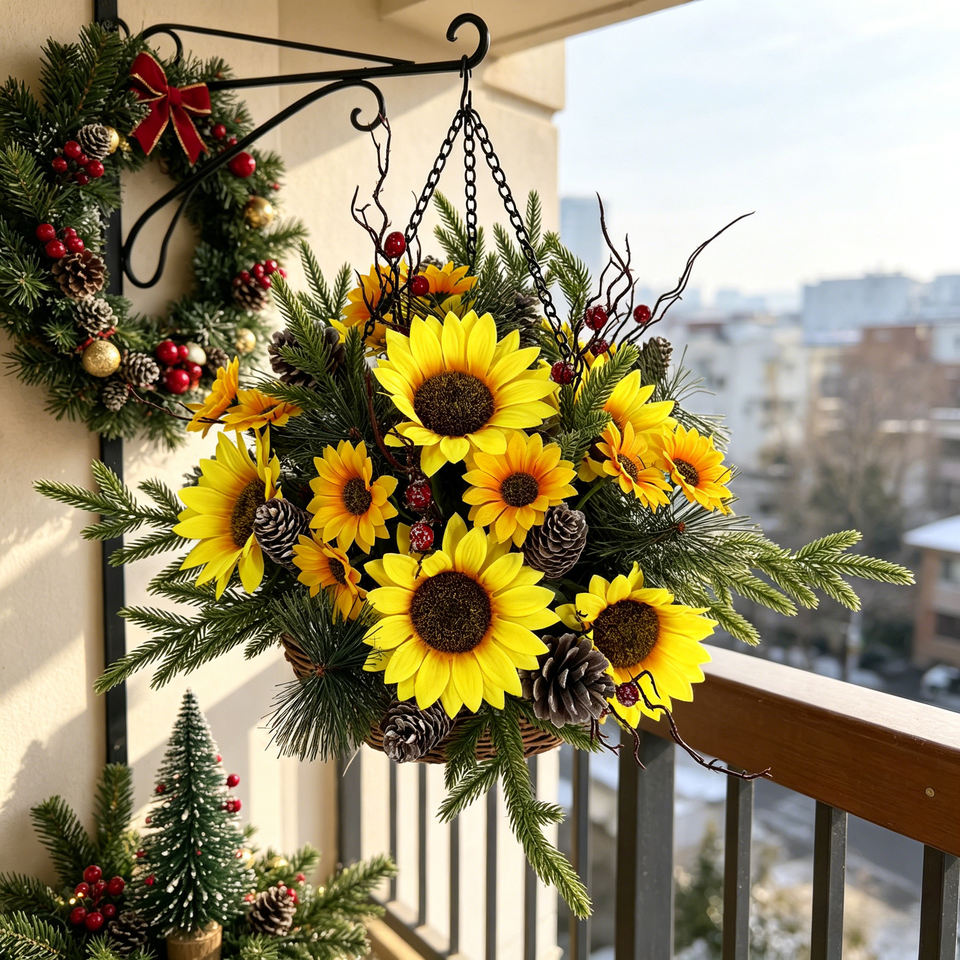 Realistic Silk Sunflowers for Outdoor Fence Decoration and Home Hotel ...