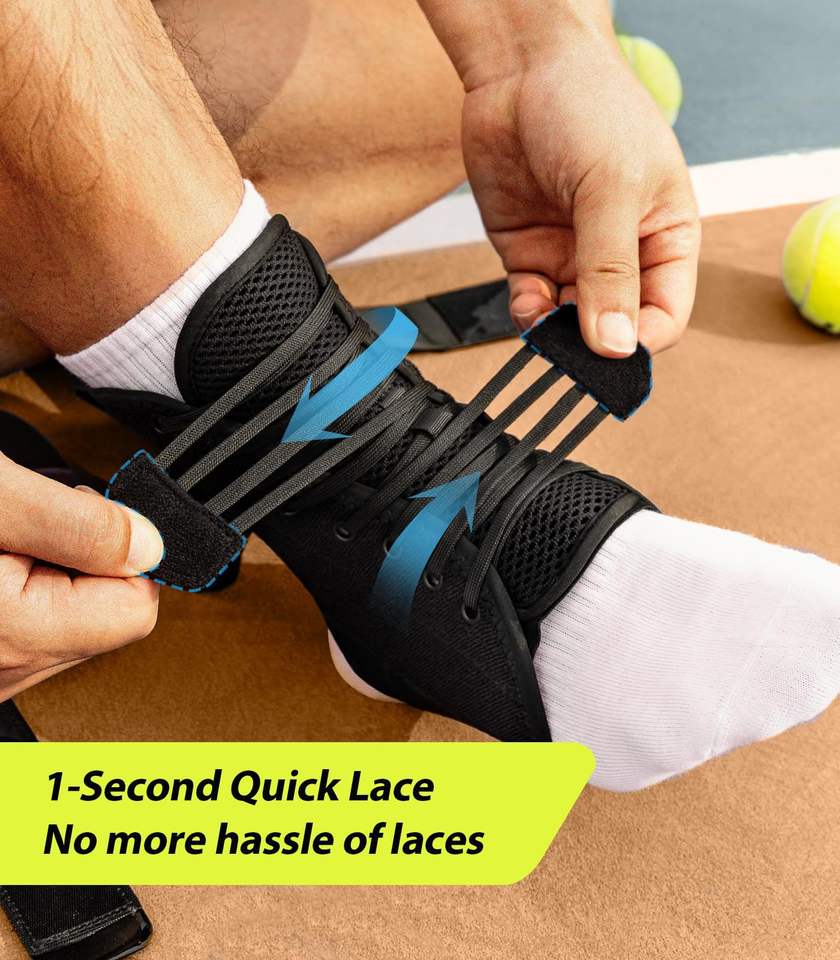 Slim-Fit Neoprene Ankle Brace for Sprained Ankle for Lace-Up Support 2 ...