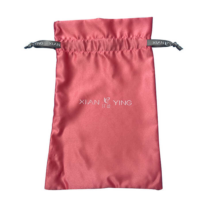 Custom Brand Logo Drawstring Satin Sex Lingerie Bags Yoga Clothing Bra Storage Pouches