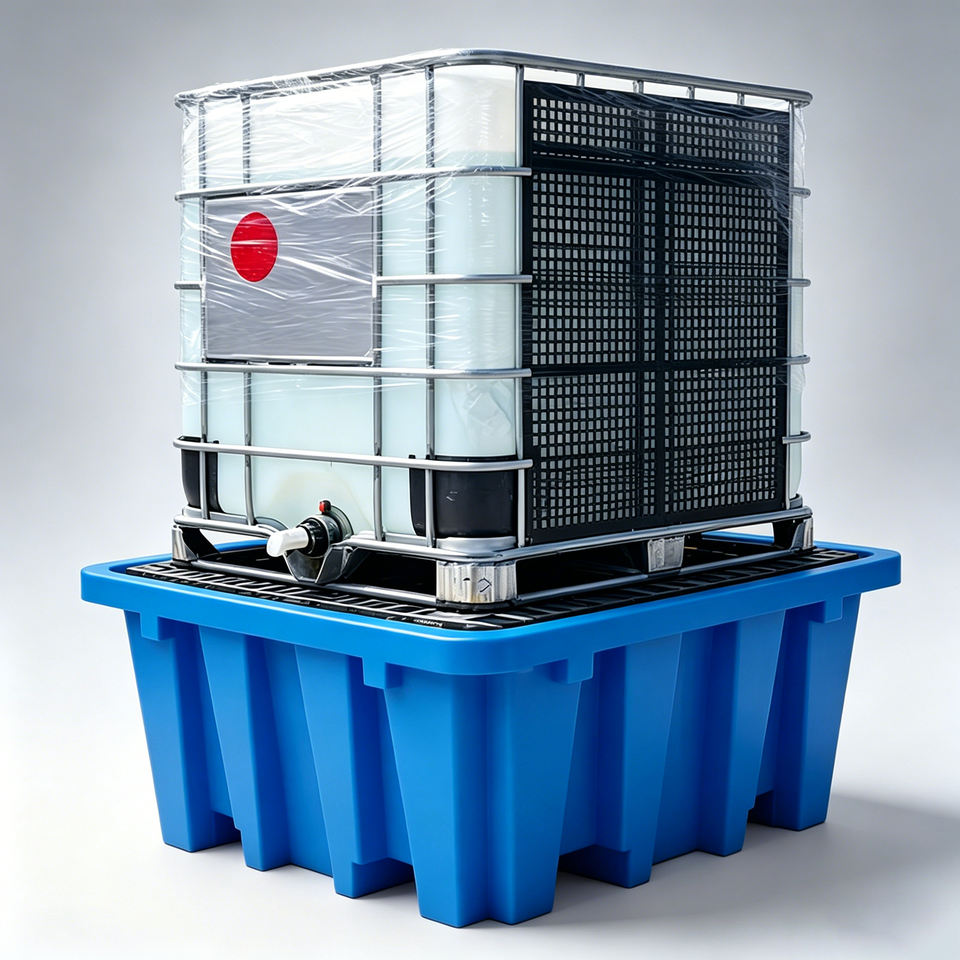 Good Quality Spill Containment Pallet IBC Plastic Sump Pallet 1100L ...
