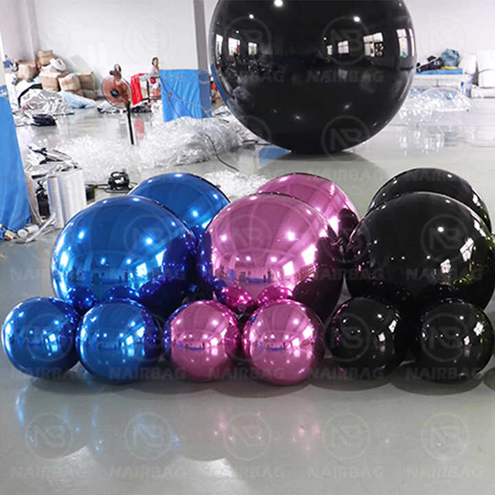 Mirror Ball Inflatable Decoration Pvc Hanging Reflecting Giant Silver ...