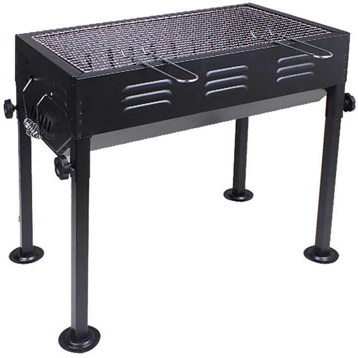 BENSUN Adjustable Height Carbon Steel Meat Charcoal Grill