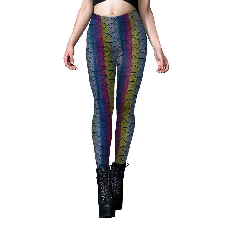 NADANBAO 3D printing Fish scale Pants Custom women Leggings High Waist ...