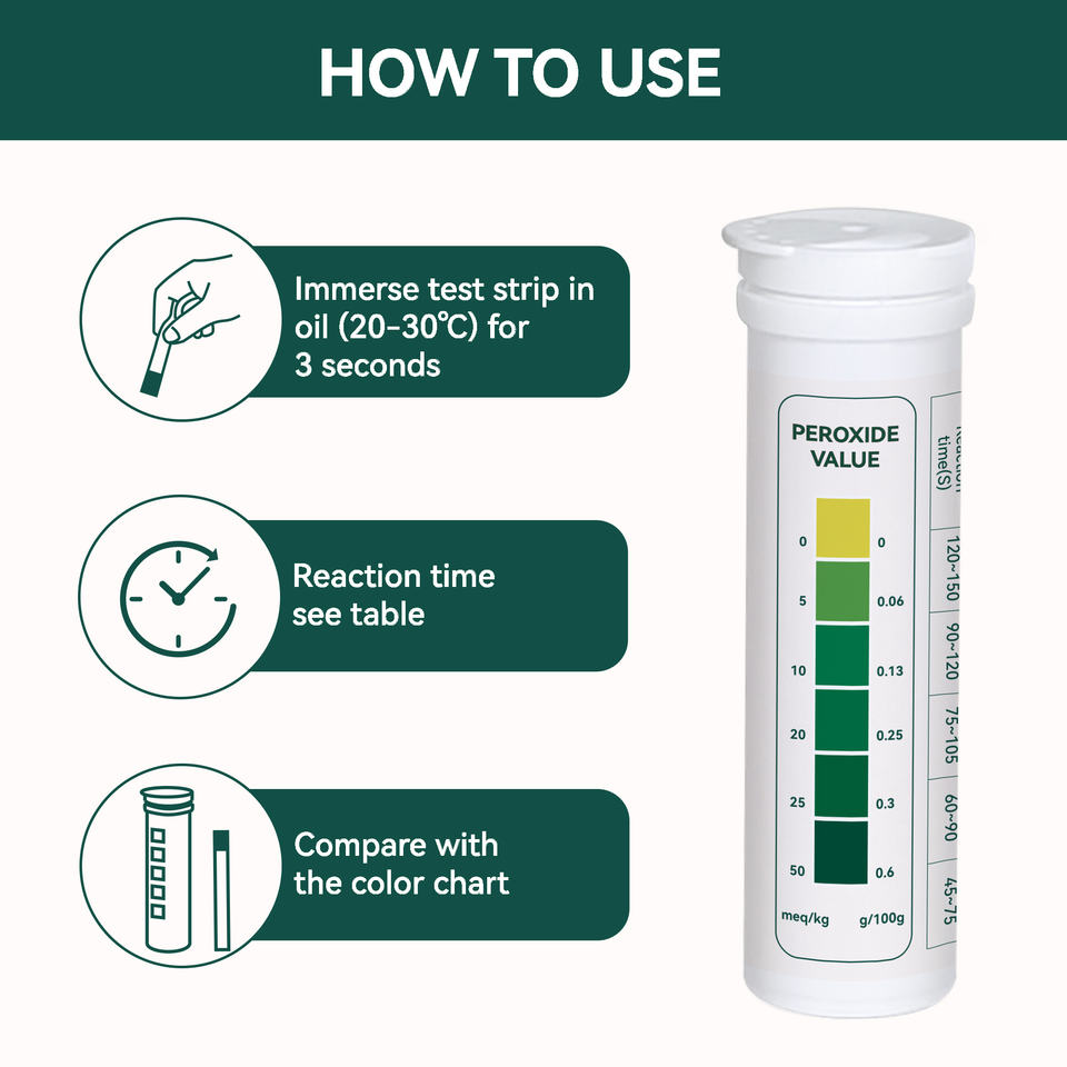 H2O2 Hydrogen Peroxide Test Strips for Quality Assessment of Frying Oil ...