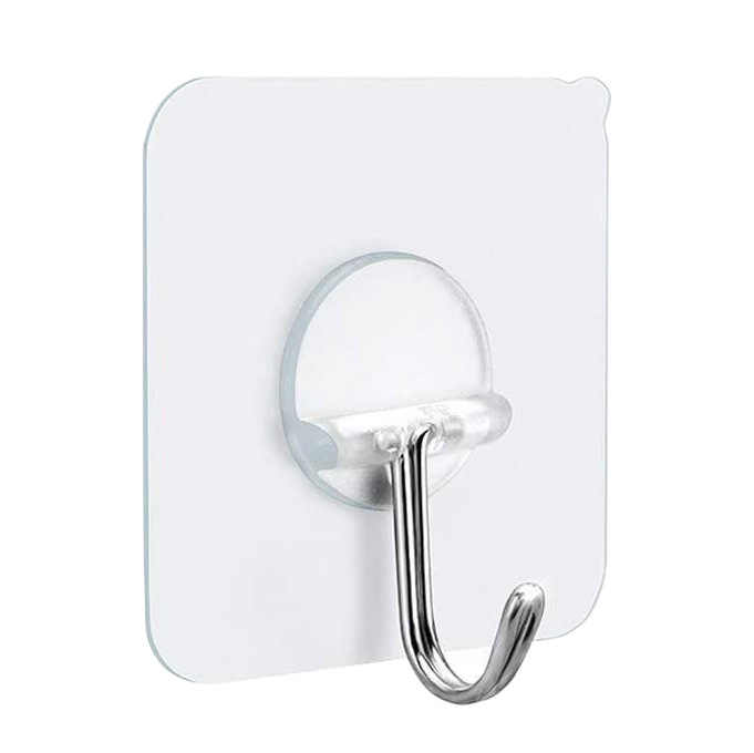 Transparent Heavy Duty Hanging Adhesive Wall Hooks for Bathroom Shower ...
