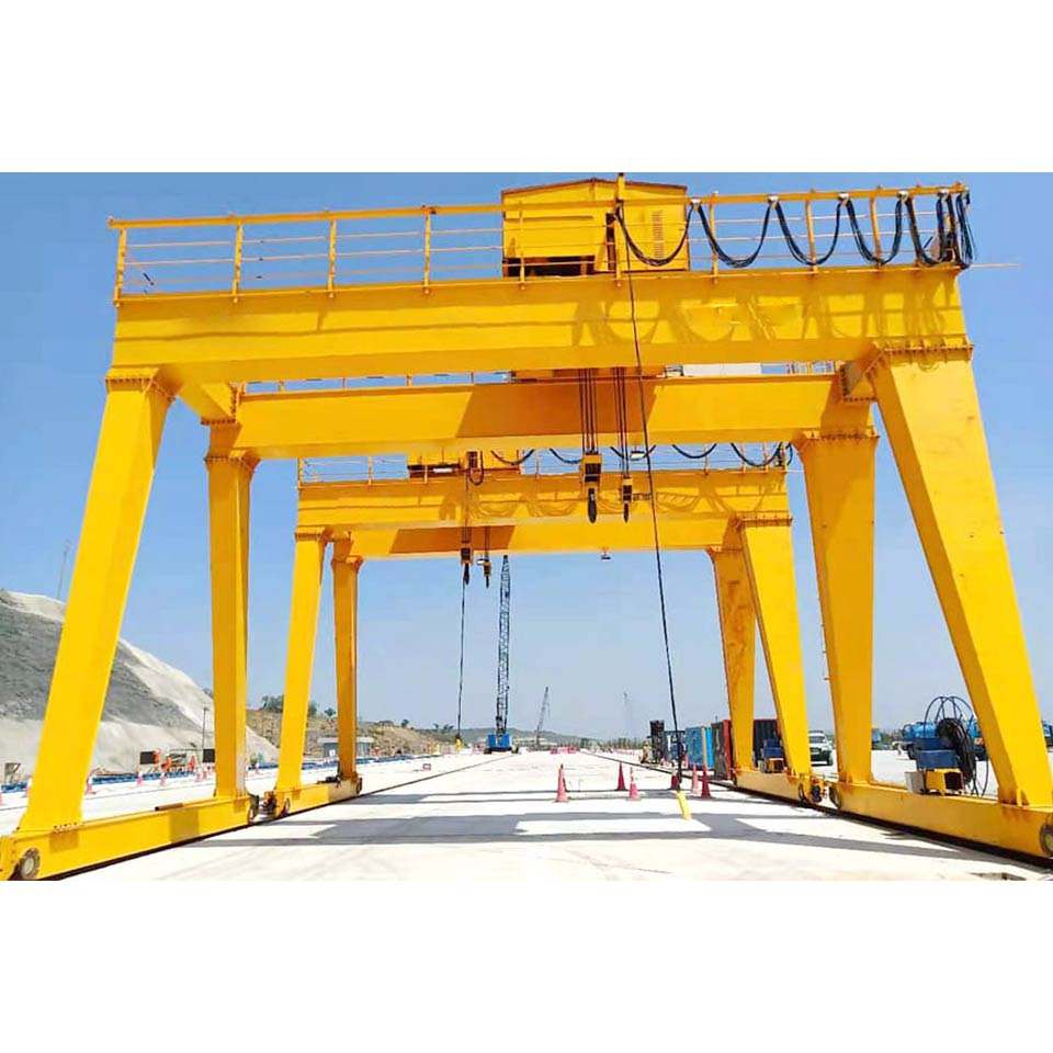 Factory 35 ton 50 ton mobile gantry crane double girder european gantry ...