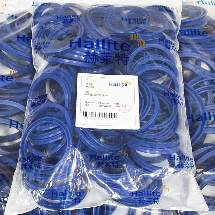 Hallite 605 Blue PU Double Lip Hydraulic Cylinder Rod Seal - OEM