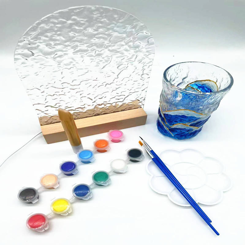 Hand-Painted DIY Translucent Glass Drawing Toys Baking-Free Waterproof ...