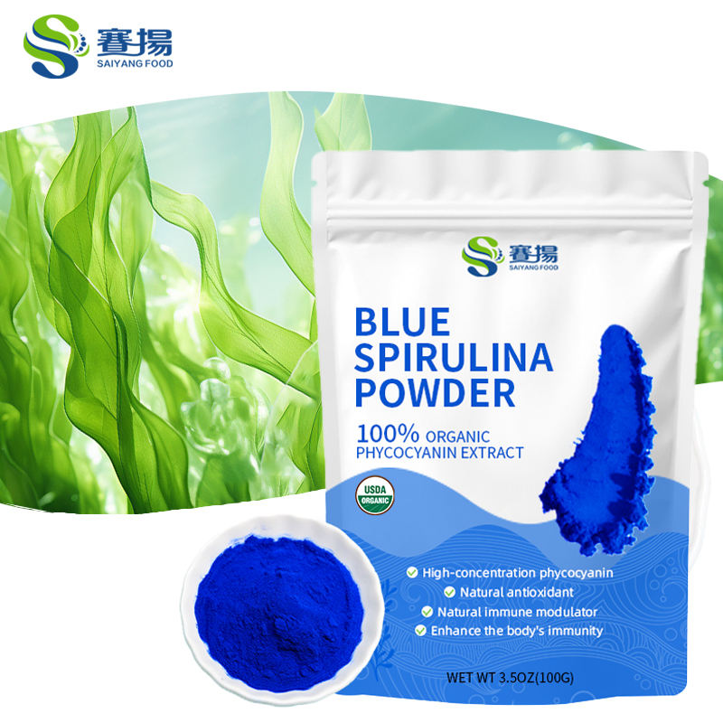 SAIYANG OEM Private Blue Spirulina Powder EU&NOP Organic E3 E6 E18 E25 ...