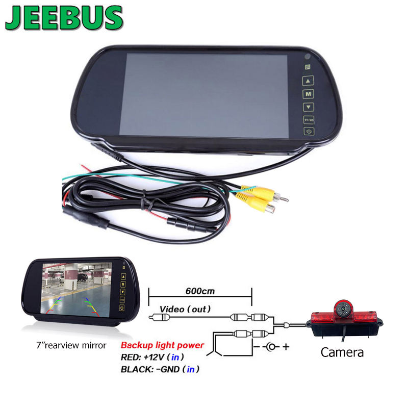 Sprinter Brake Light Reverse Camera with 7inch Monitor HD Waterproof ...