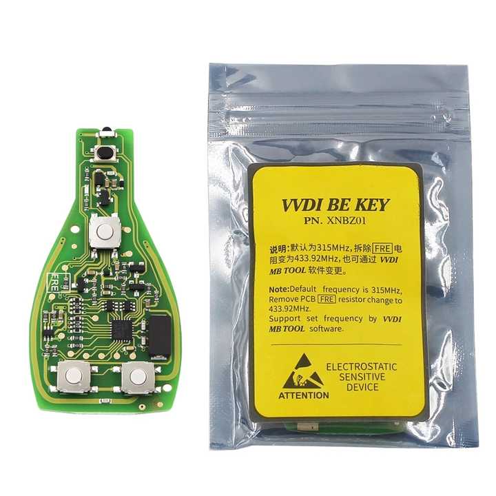 XHORSE VVDI BE Key Pro Mercedes Benz V1.5 Improved Smart Key 315/433MHz ...
