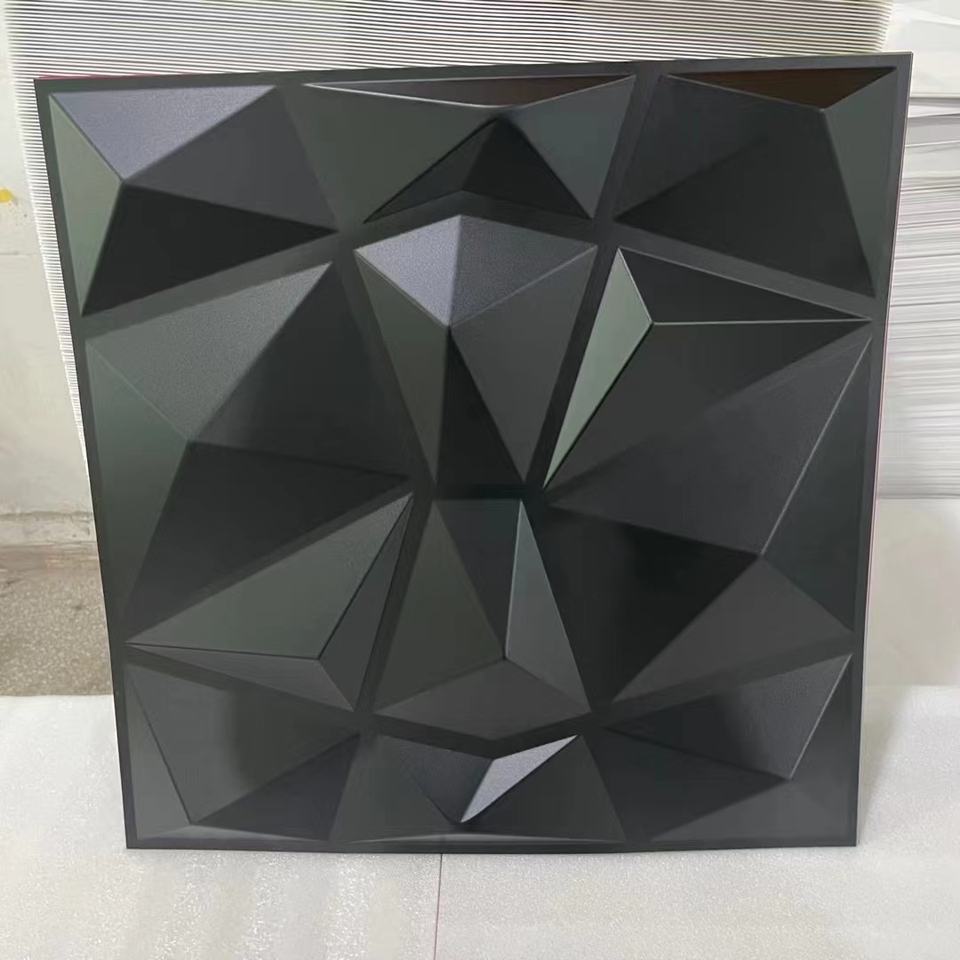 UDK 50*50cm Modern 3D Embossed Carved 3D Art Wall Panels PVC Interior ...