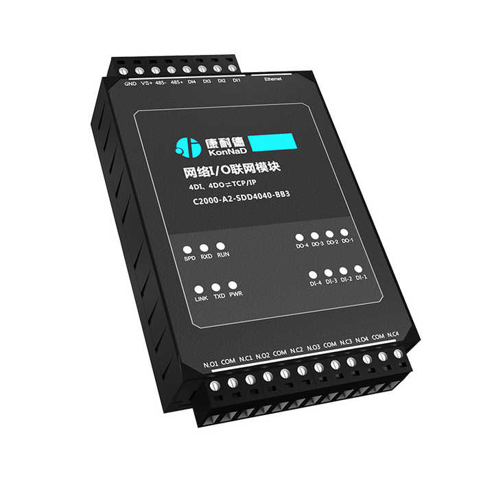 Industrial Rs485 Modbus Io Module With 4 Input 4 Output Ethernet Relay