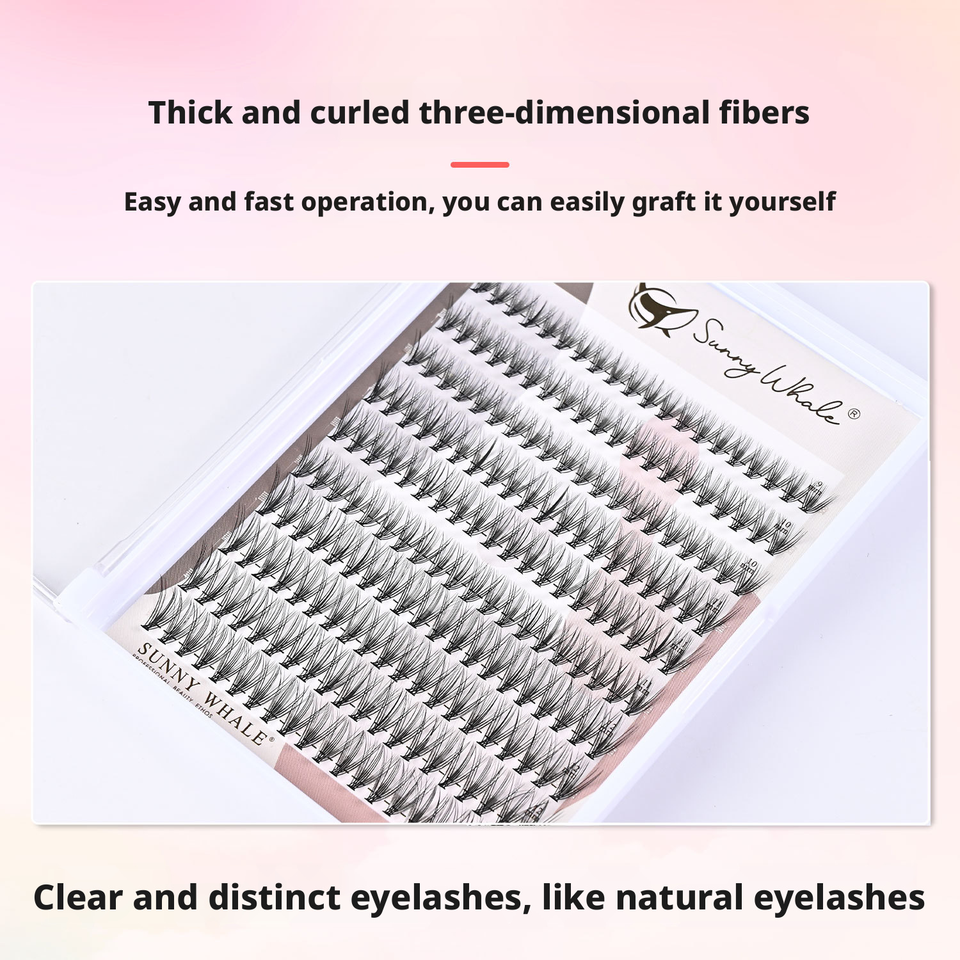 EYELASH Private Label Handmade for 9-13mm Synthetic Hair DIY Cluster ...