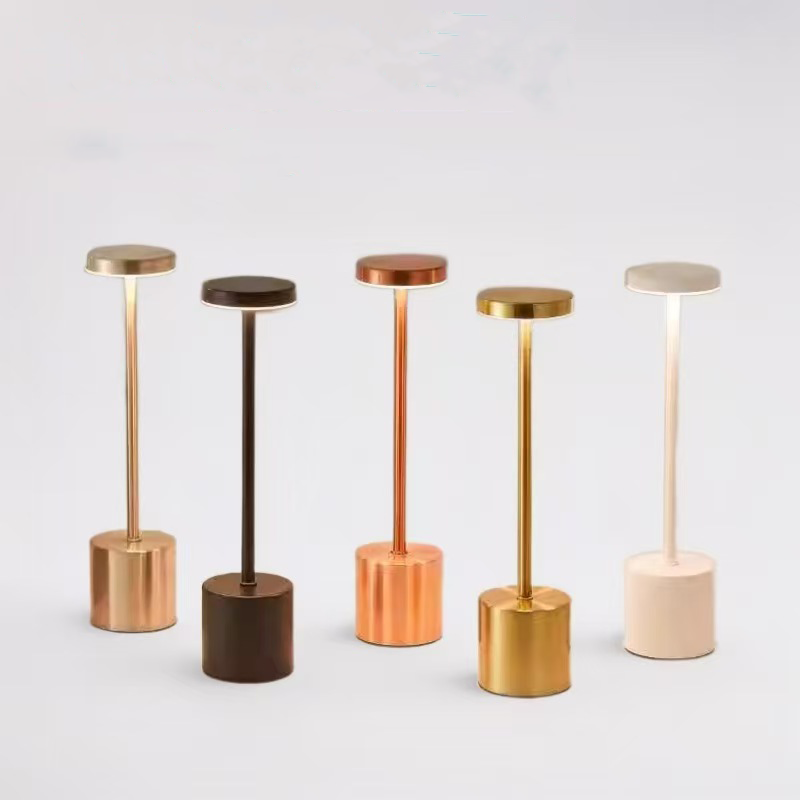 Luxury Modern LED Touch USB Rechargeable Dimmable Metal Table Lamp for ...