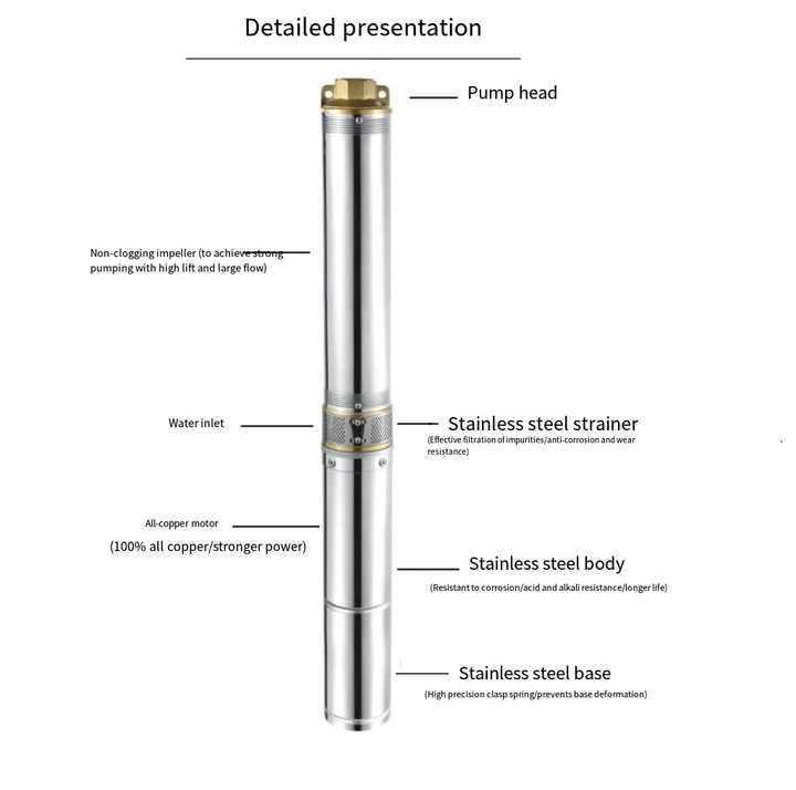 1inch 80m High Head 750w External Control Deep Well Pump Household Well ...