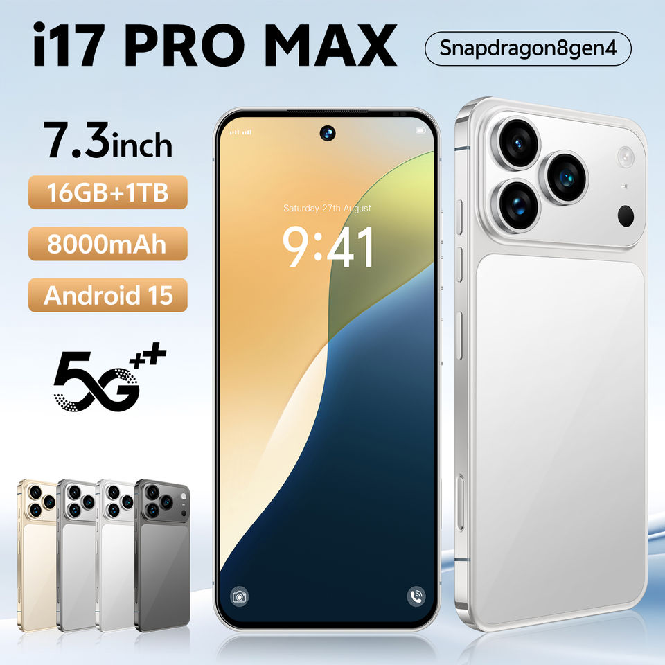17 Pro Max 5G LTE Smartphone 8000mAh Battery 7.3 Inch Deca Core CPU ...