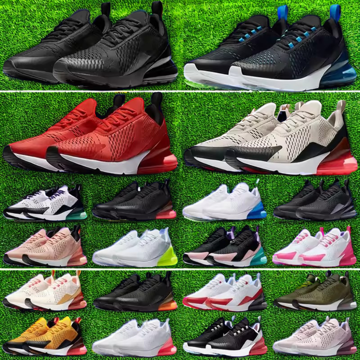 Designer 270s Mens Women Running Shoes 27c Triple Black White Pack ...