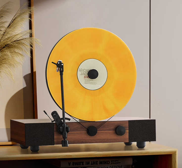 HiFi vertical vinyl record player with Moving magnetic stylus Retro ...