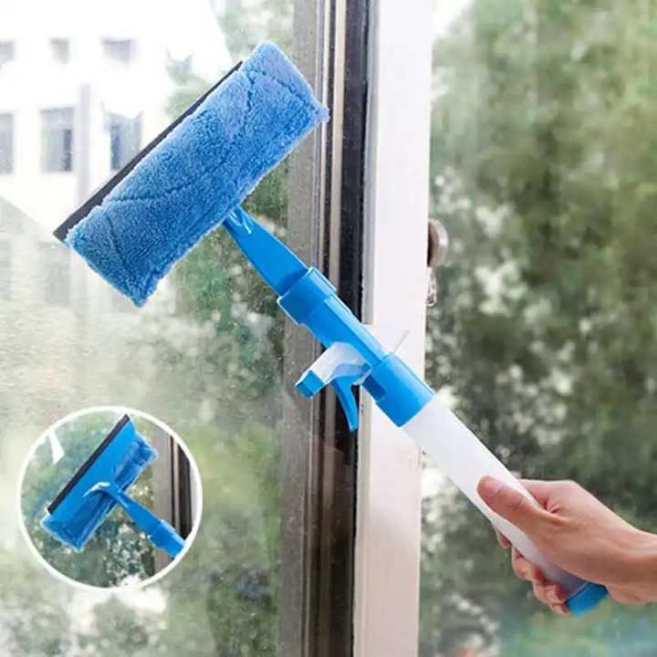 Multifunctional Handheld Microfiber Window Squeegee With Spray Bottle ...