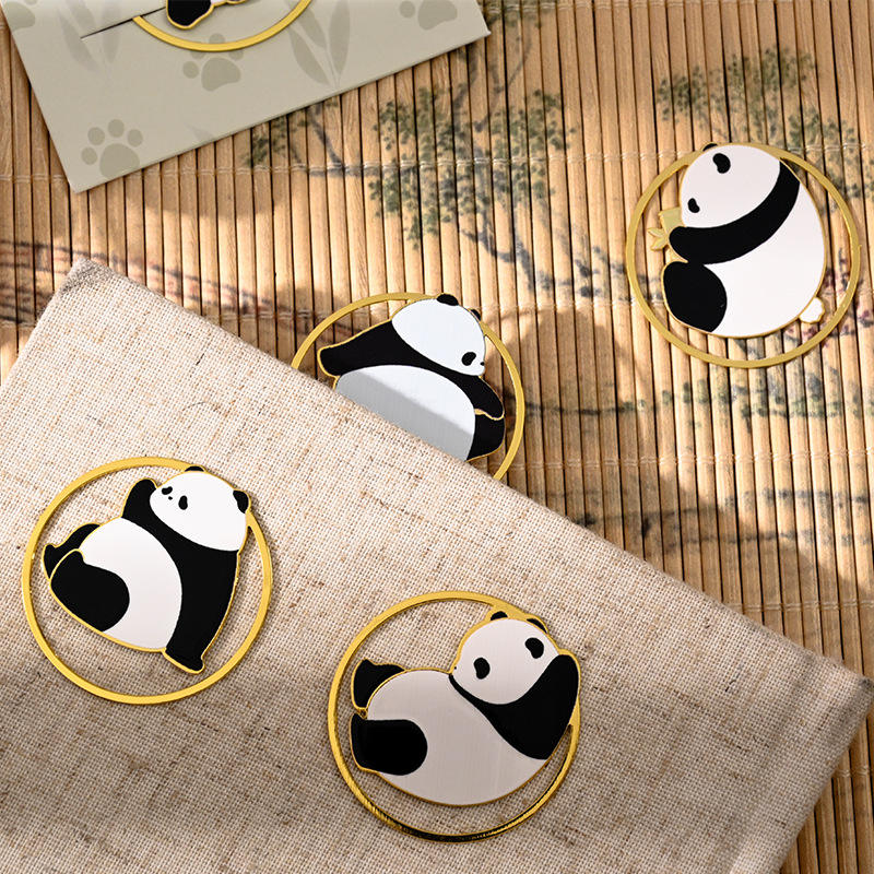 Cute Panda Metal Bookmark Stationery Gift Student Reward Page Holder ...