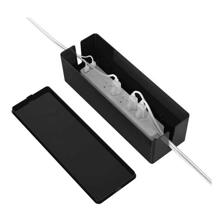 Cord Organizer Box Cover with Cable Kit - Hides Power Strips