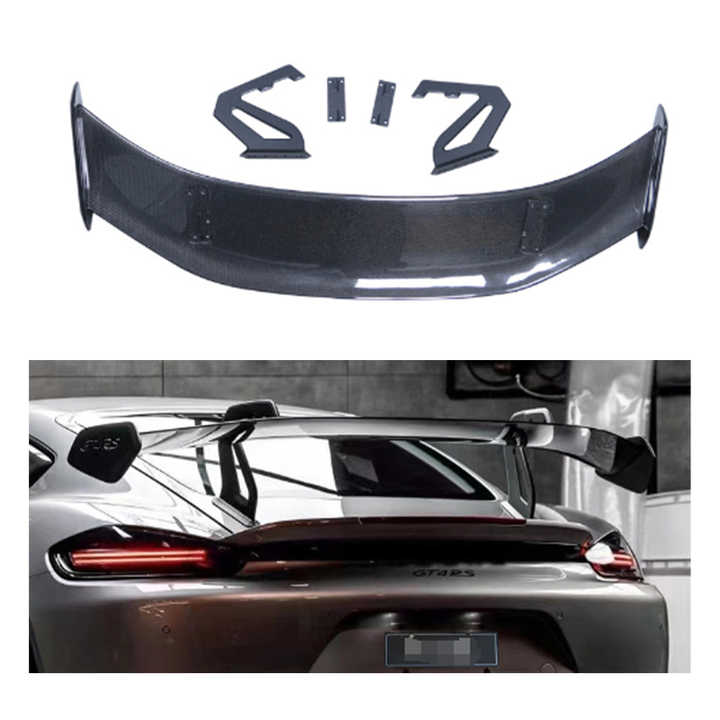 OEM Dry Carbon Fiber Rear Spoiler for Porsche 718 Boxster GT4RS Trunk ...