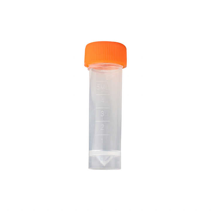 Lab Plastic Cryovial Tube - 5ml Clear Flat Bottom Test Tube