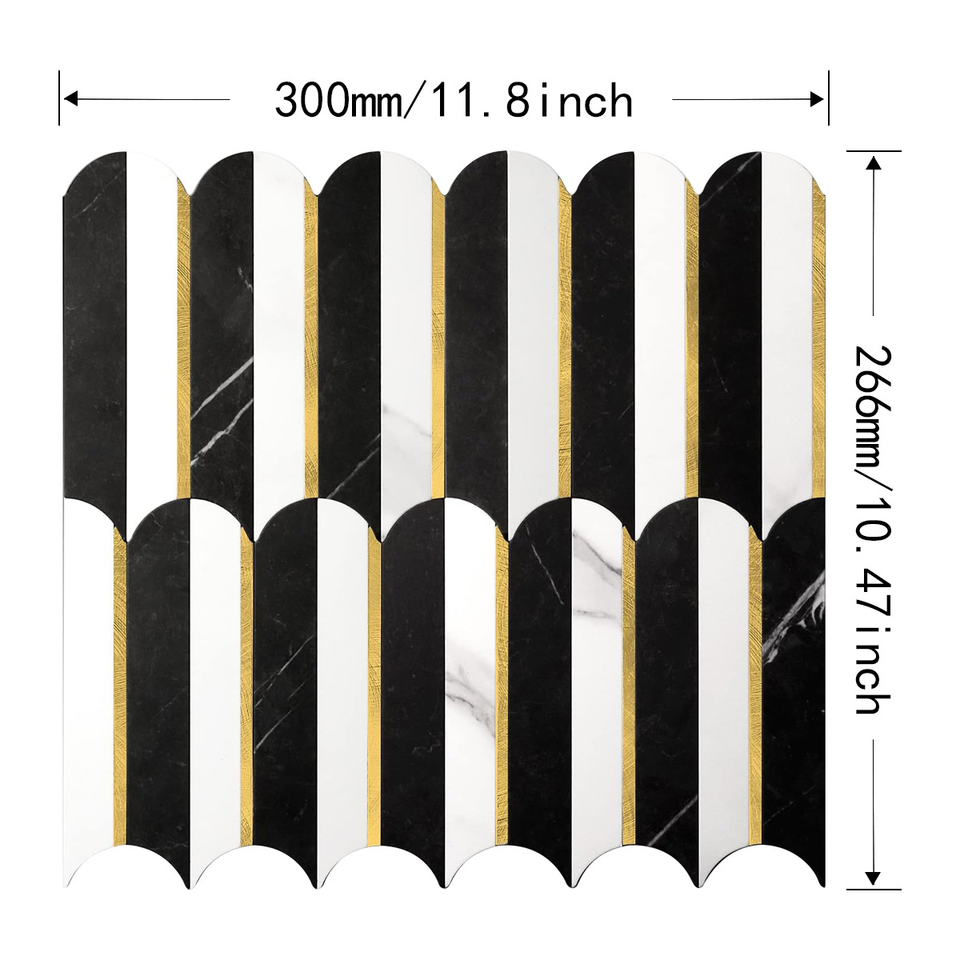 Modern Geometric Picket Tile Sticker Peel Stick Kitchen Bathroom ...