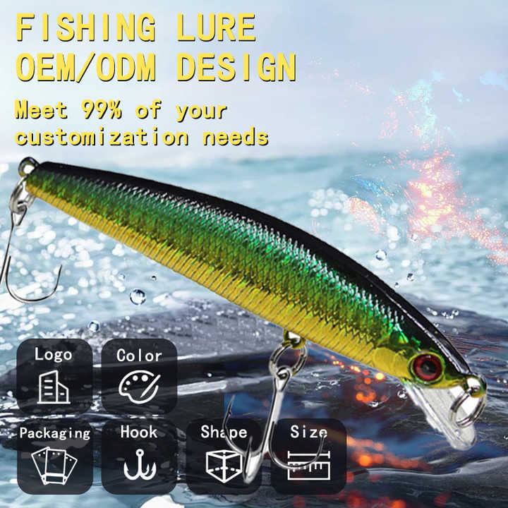 MISTER LURE Artificial 7.5g Sinking Minnow Swim Fishing Lures Minnow ...