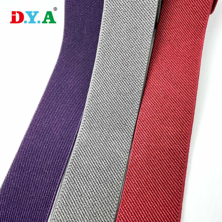 Custom Color Striped Polyester Elastic Webbing Belt Twill Elastic Tape ...