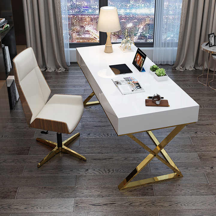 Luxury Modern Wooden Office Table - CEO Desk for Home & Work