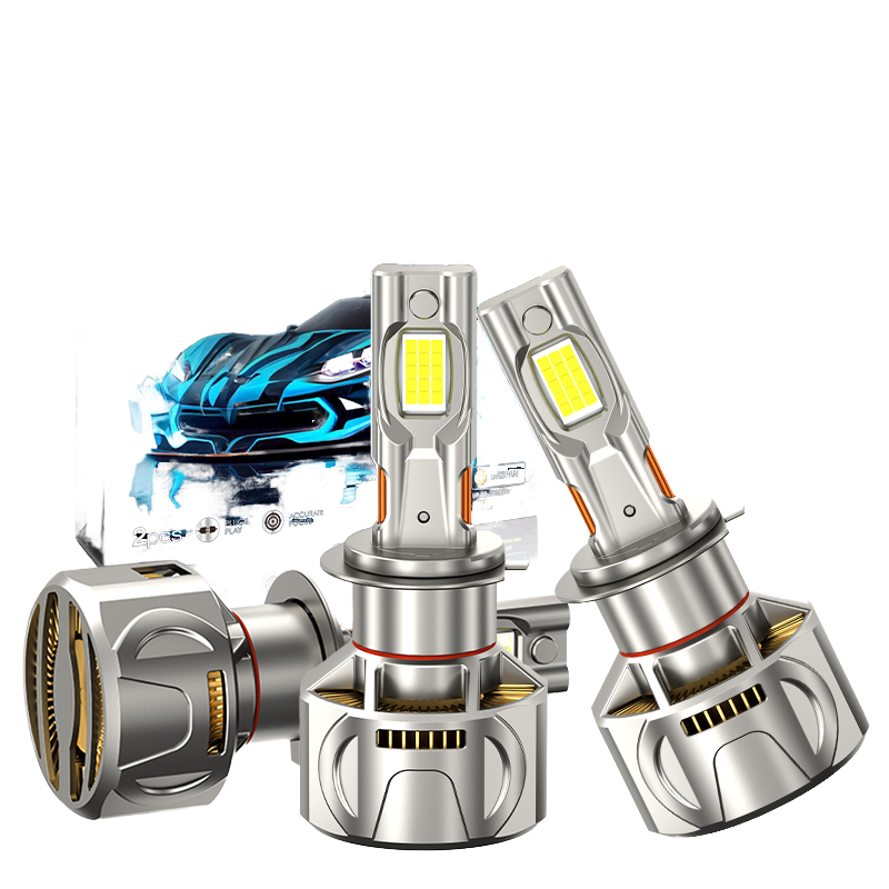 12V 100W 6000K 10000 Lumens LED Car Headlights with H4 Bulbs-High Power ...