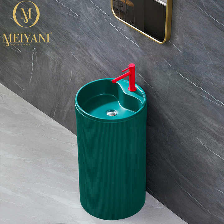 Factory Customized Color Solid Surface Hand Wash Free Standing Basin ...