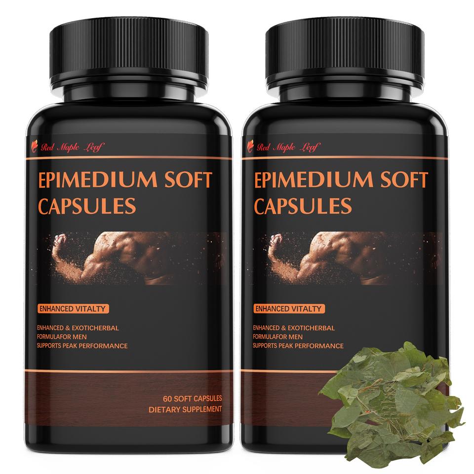 Epimedium Softgels - Organic Herbal Supplement, Natural Epimedoside ...