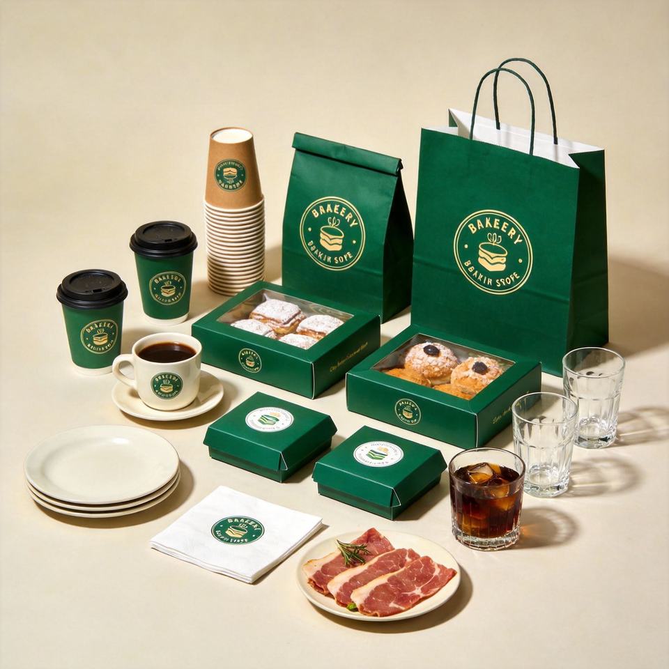 AT PACK Customizable Kraft Paper Cups Pastries Boxes Ceramic Mugs ...