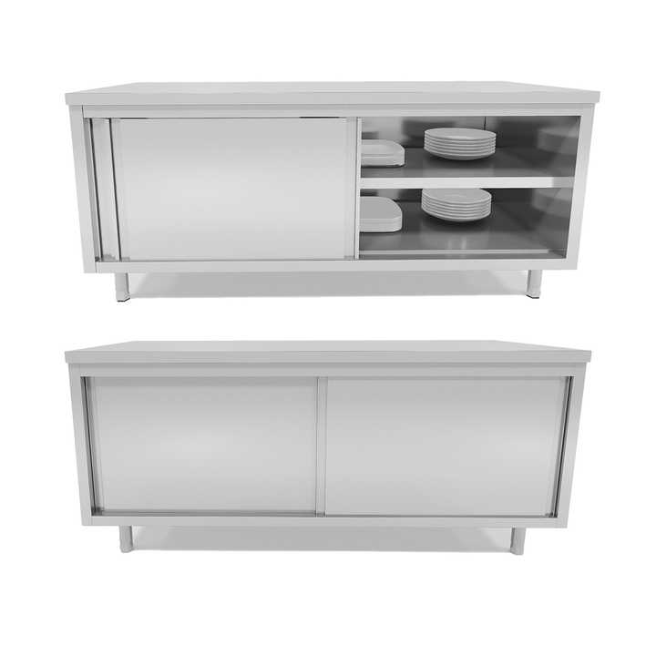 Single Access Commercial Kitchen Cabinet with 304 Stainless Steel ...