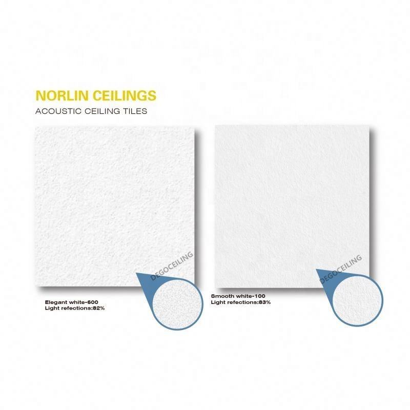 Mineral Wool Acoustic Ceiling Panels 600*600mm Lightweight Soundproof ...