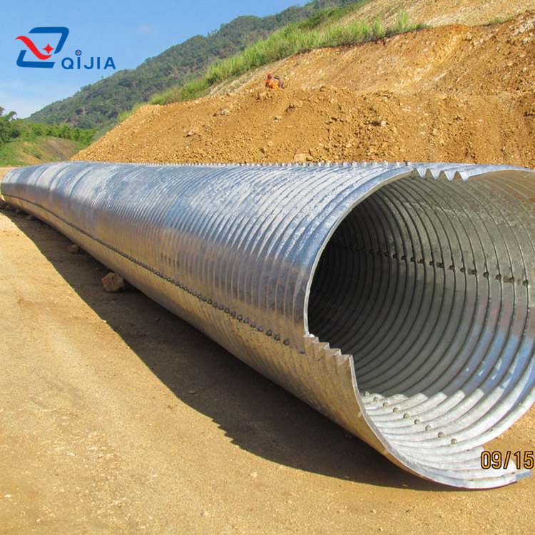 Hot Sale Multi Plates Assembly Corrugated Galvanized Steel Culvert Pipe